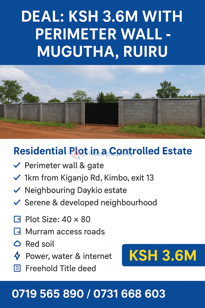 Commercial Land For Sale Mugutha, Ruiru mugutha Ruiru Kiambu (PID ...