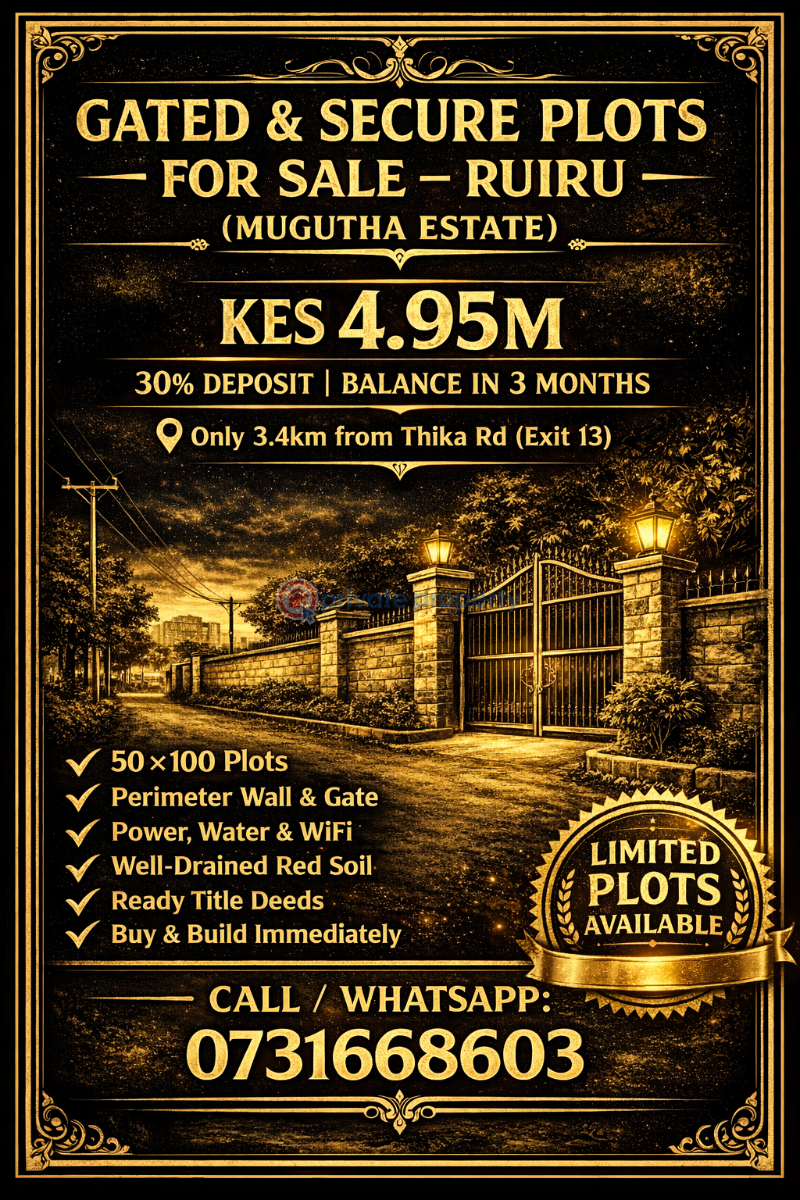 Land For Sale Ruiru (mugutha Estate) mugutha Ruiru Kiambu (PID: 6PAPQS ...
